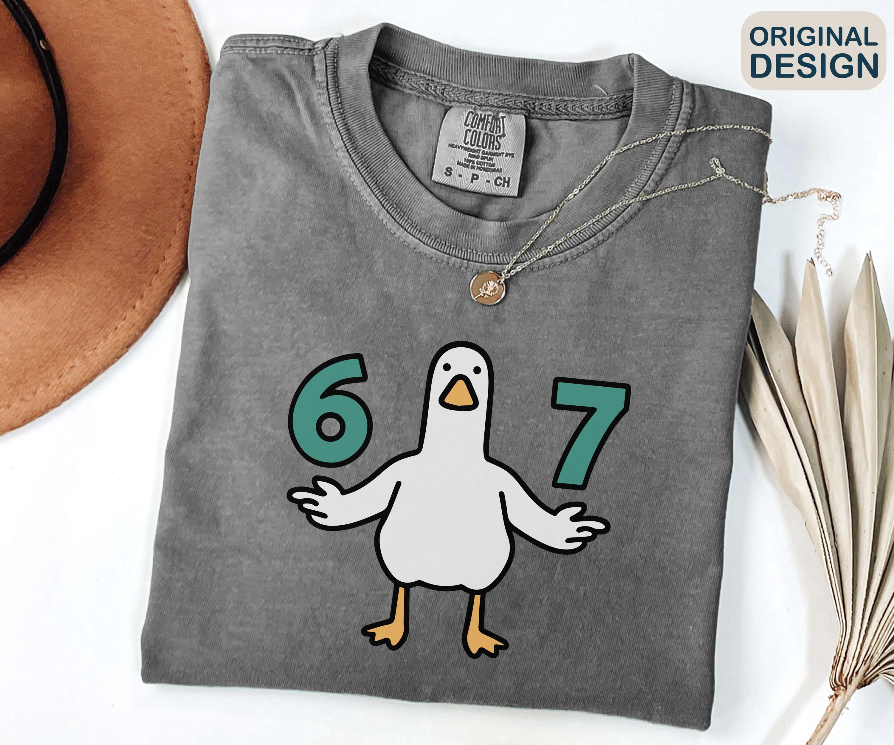 Six Seven T-Shirt, Funny 6 7 Meme Silly Goose T-Shirt, Trendy Tik Tok ...