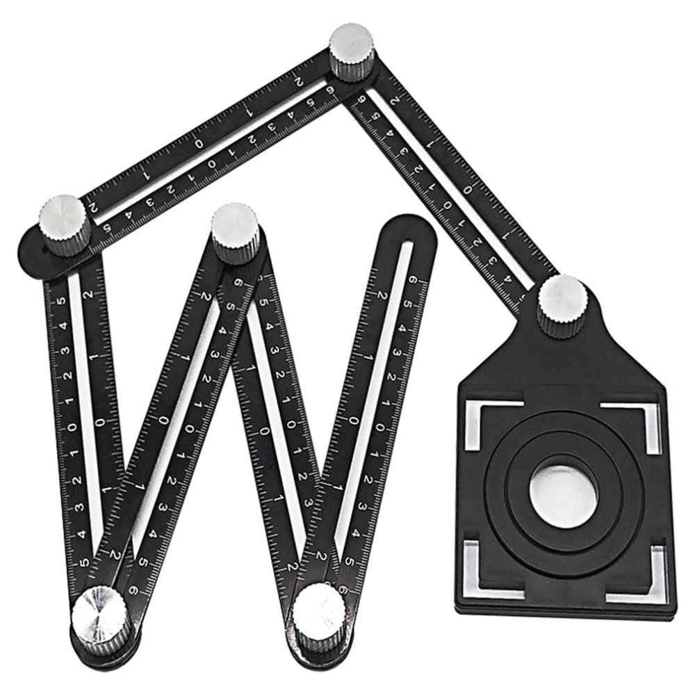Six-Sided Aluminum Alloy Angle Measuring Tool - Universal Opening ...