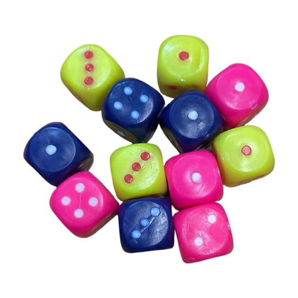 Six Sided Multi Color Dice For Playing Ludo Snake Ladder Board Games ...