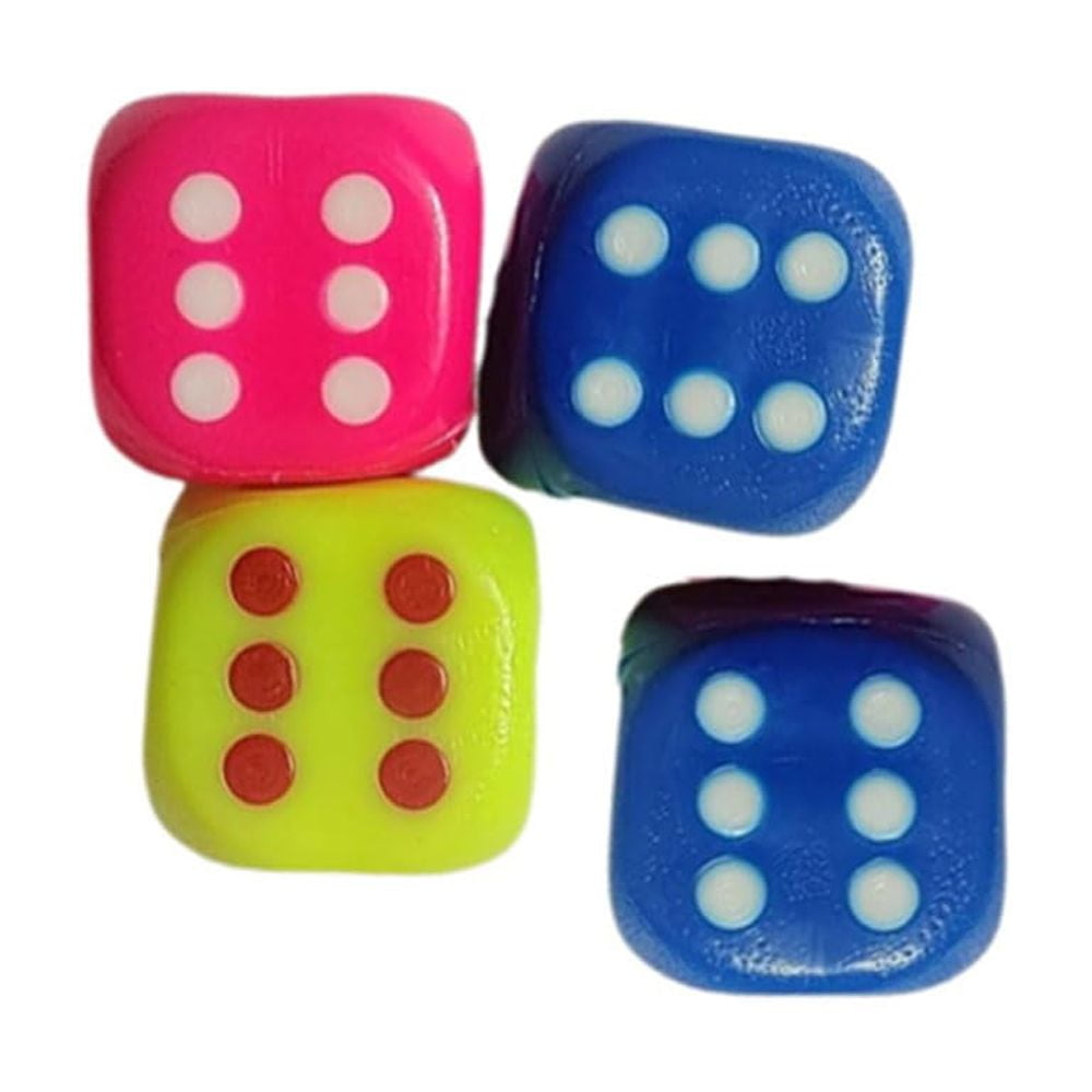 Six Sided Multi Color Dice For Playing Ludo Snake Ladder Board Games ...