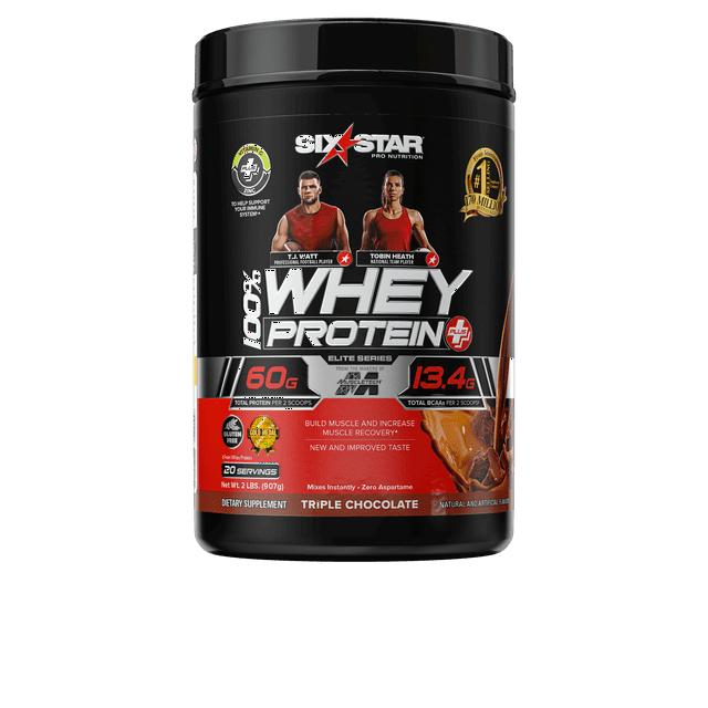 Six Star Elite Series 100% Whey Protein Powder Plus Triple Chocolate ...