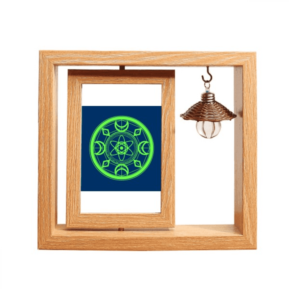 Six Star Pattern Plamour Spell Wooden Rotating Picture Photo Frame 4x6 ...