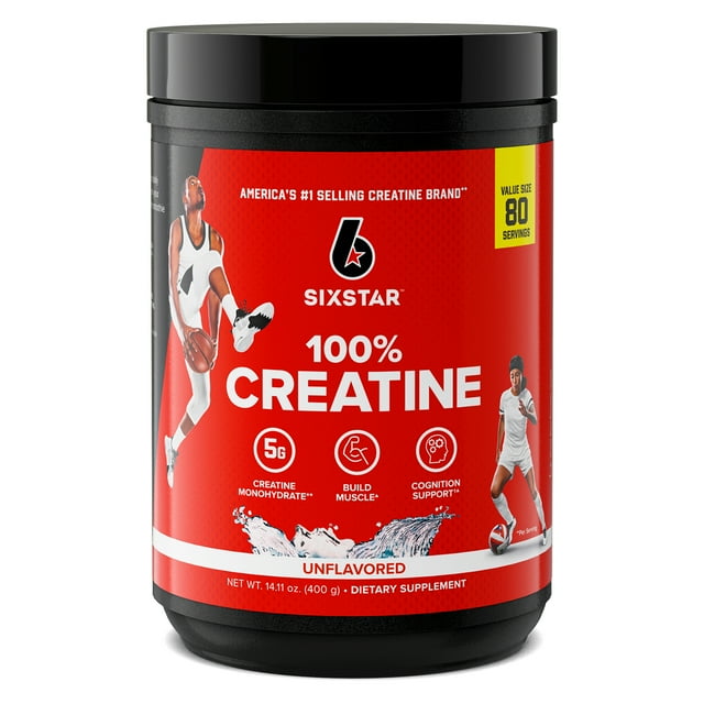 Six Star Pro Creatine Powder for Workout & Muscle Gains, Unflavored, 10 ...