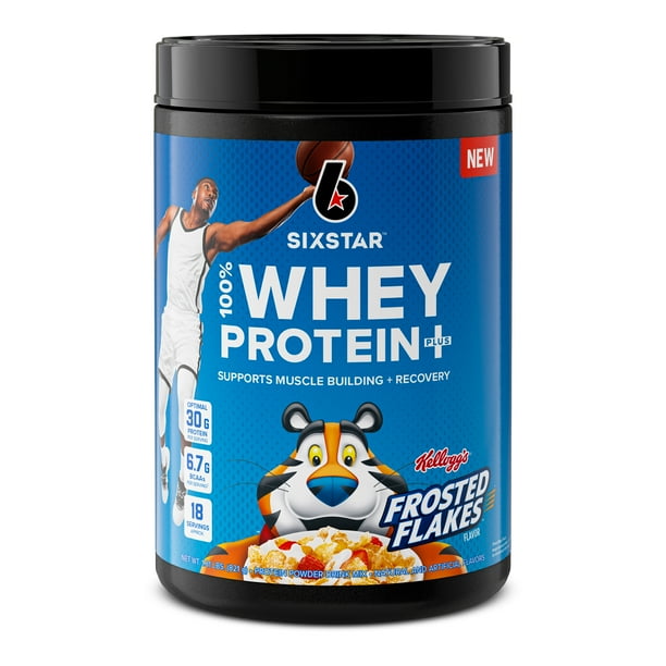 Six Star Pro Nutrition 100% Whey Protein Plus Powder, Kellogg's Frosted ...