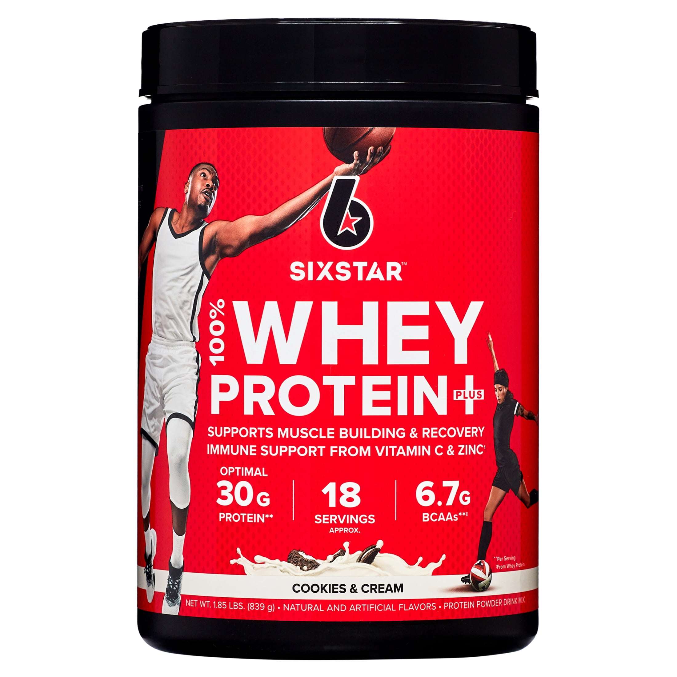 Six Star Pro Nutrition 100% Whey Protein Powder Plus, 30g Protein ...