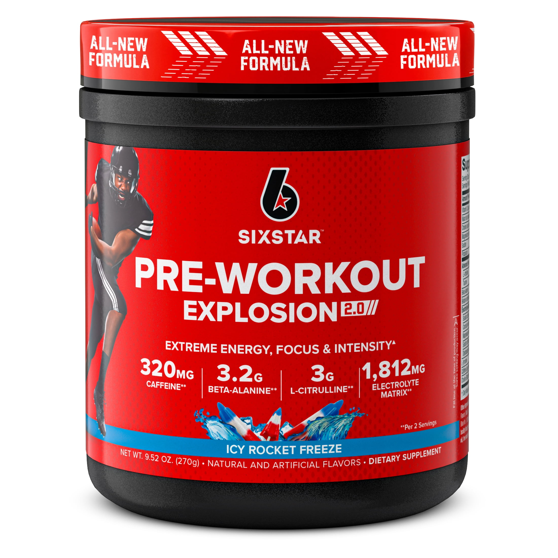 Six Star Pro Nutrition Pre-Workout Powder Explosion 2.0 Electrolyte ...