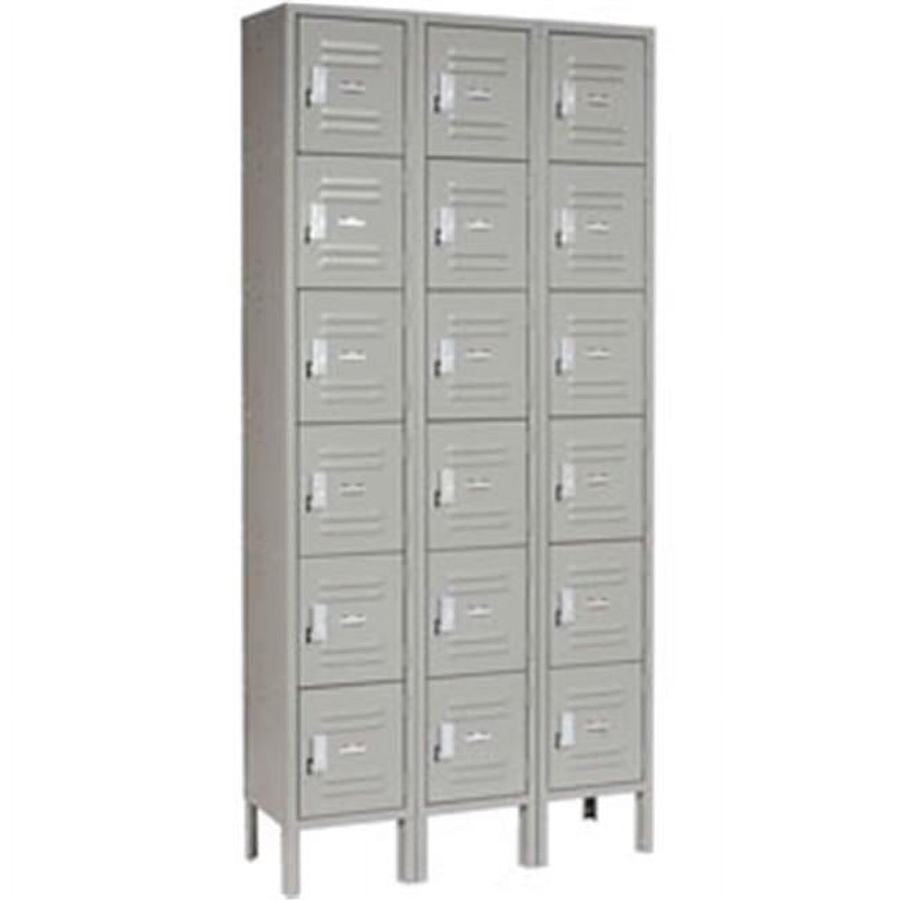 Six Tier Paramount Locker with 18 Door Assembled - Gray - Walmart.com