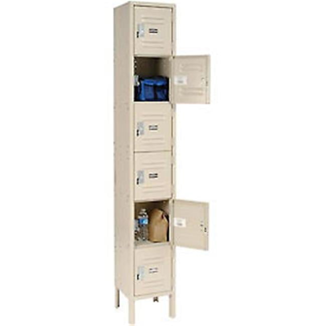 Six Tier Paramount Locker with 6 Door Assembled - Tan - 12 x 18 x 12 in ...