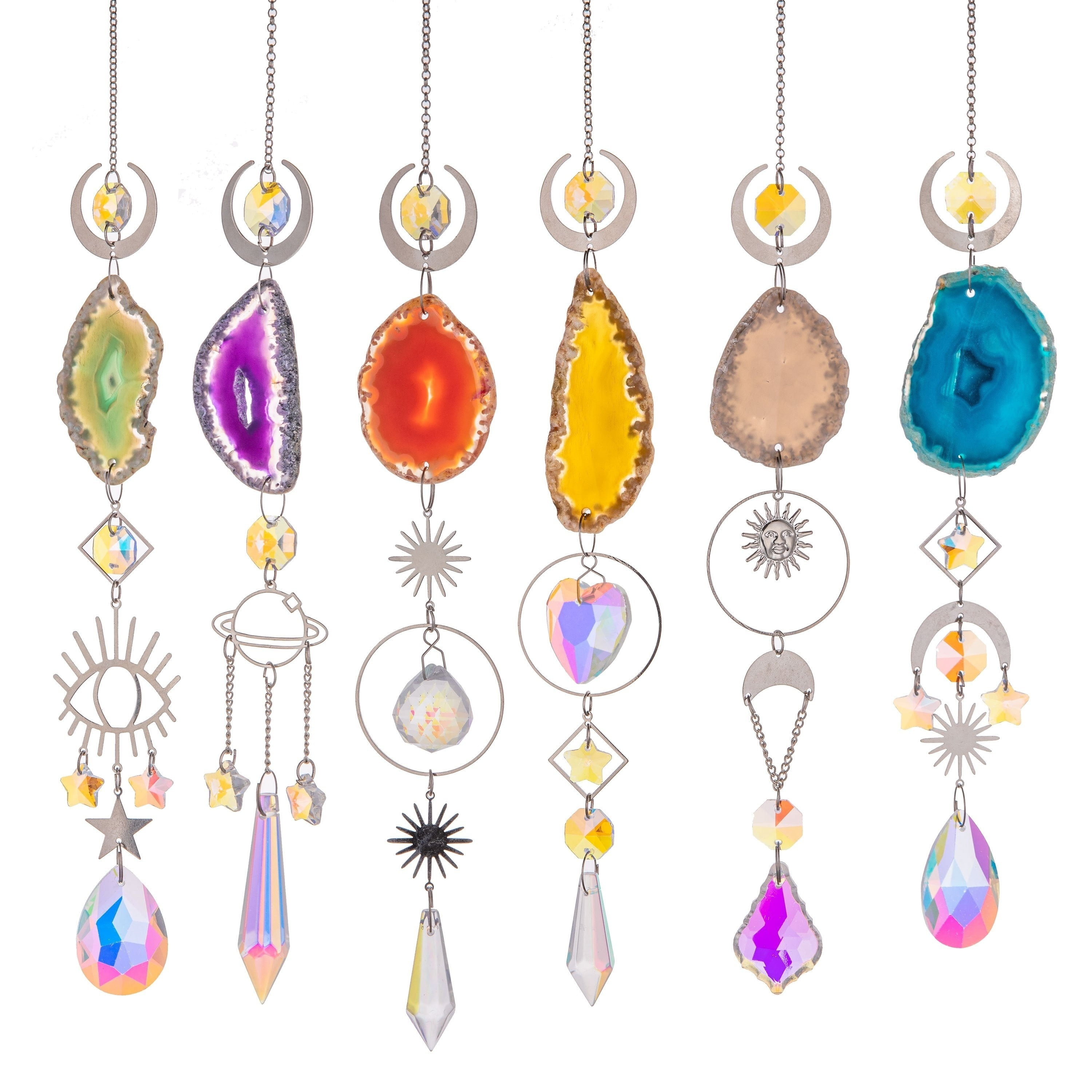 Six, crystal solar collectors, solar collectors installed on indoor ...