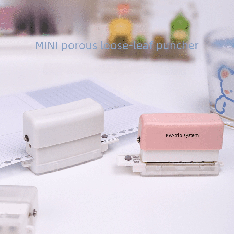 Six-hole handheld portable punch mini cute porous hole punch manual ...
