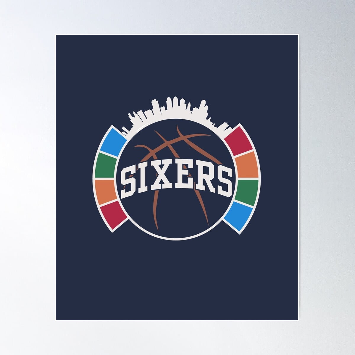 Sixers Poster Wall Art, Modern Wall Decor For Living Room Bedroom ...