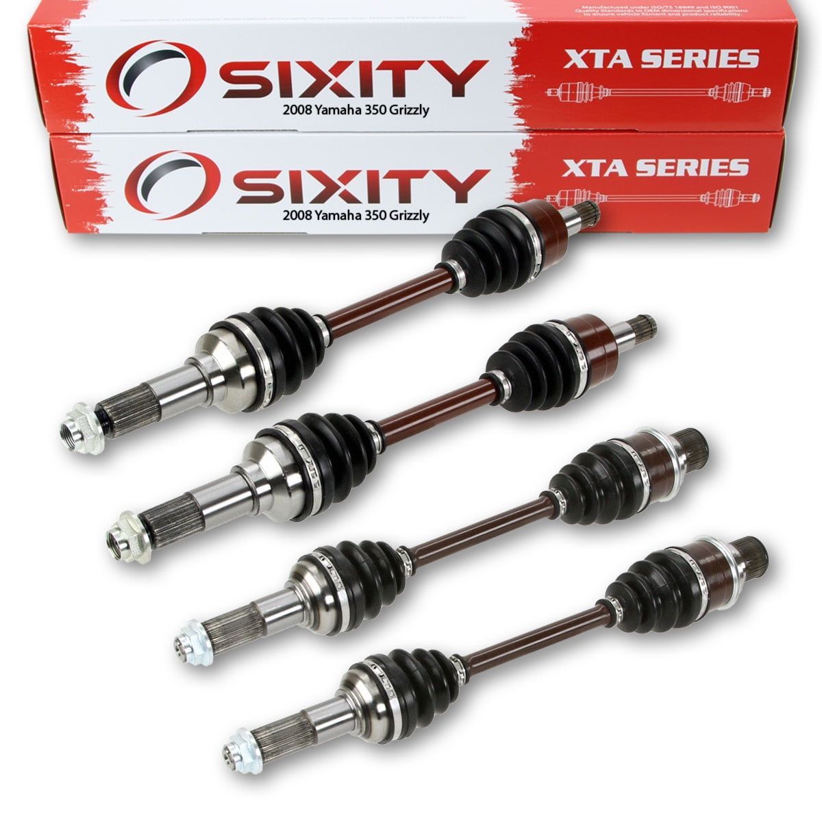 Sixity 2008 compatible with Yamaha 350 Grizzly 4X4 Front Rear Left ...