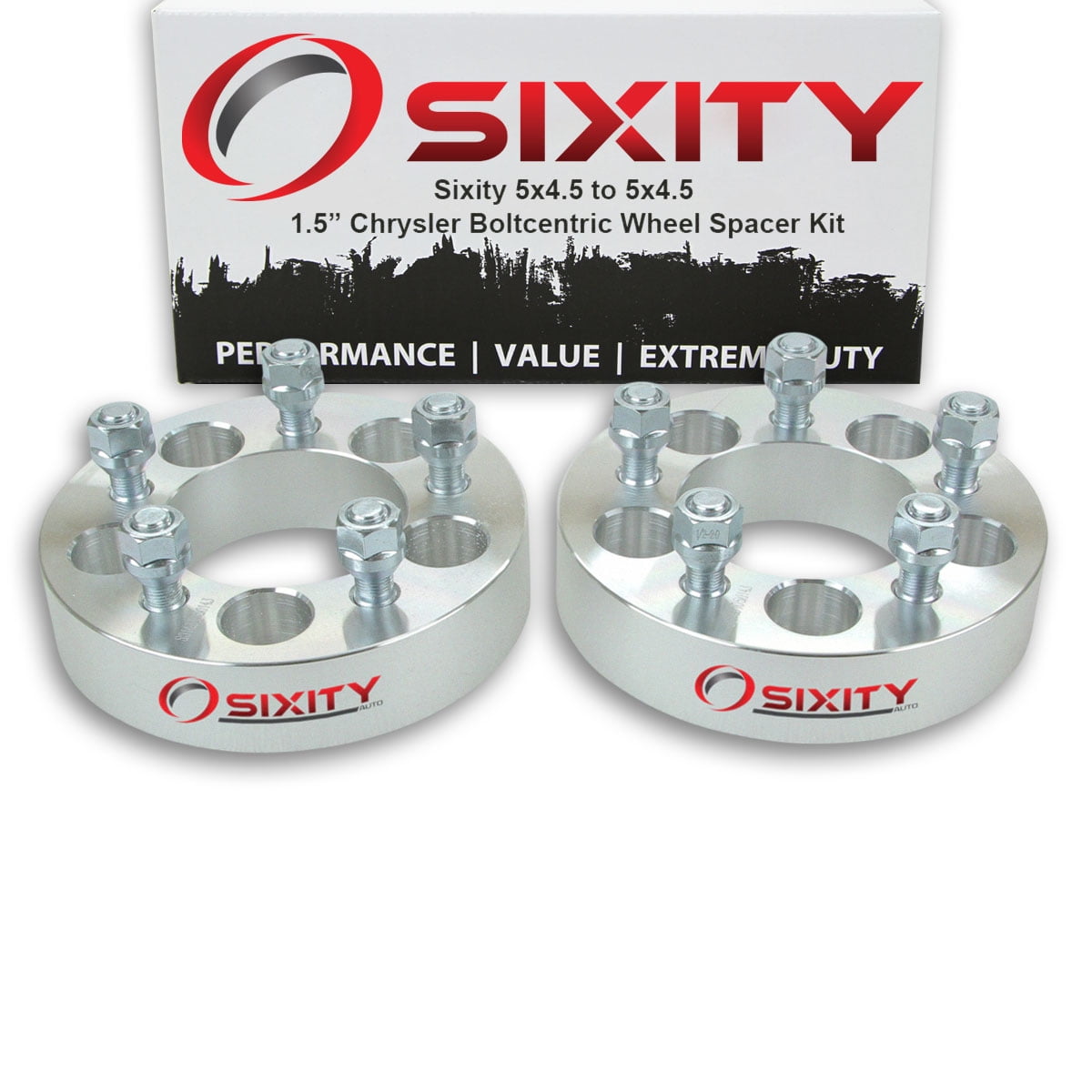 Sixity Auto 2 pc 1.5" 5x4.5 Wheel Spacers compatible with Chrysler ...