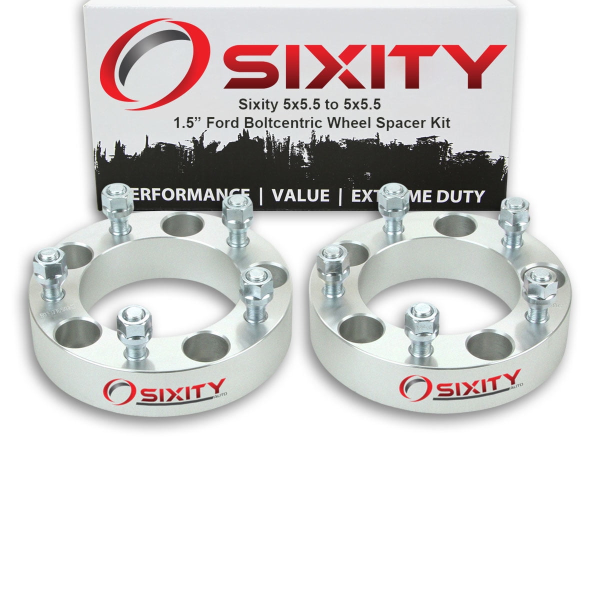 Sixity Auto 2 pc 1.5" 5x5.5 Wheel Spacers compatible with Ford F150 ...