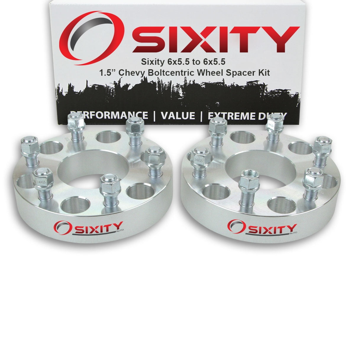 Sixity Auto 2 pc 1.5" 6x5.5 Wheel Spacers compatible with Chevy Astro ...