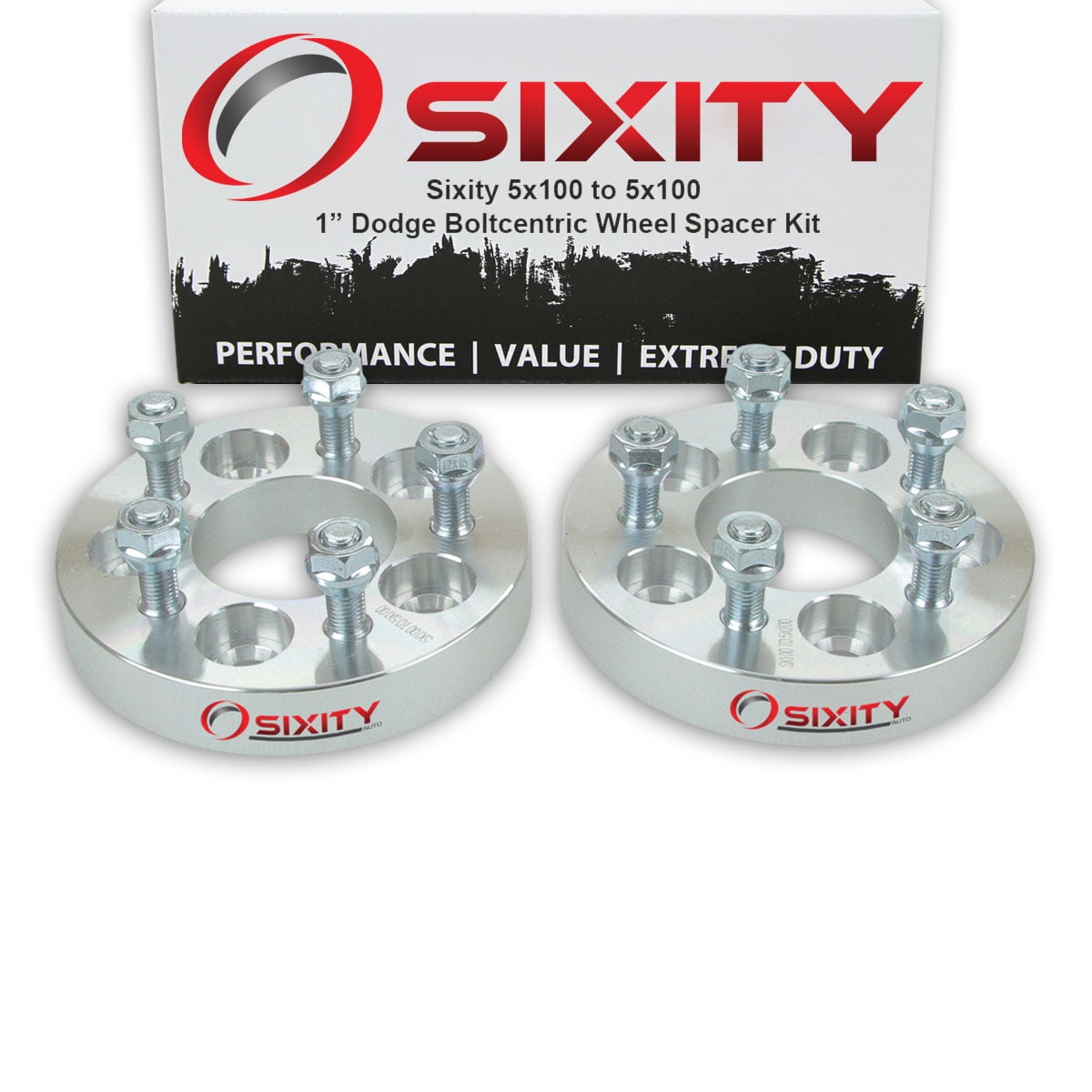 Sixity Auto 2 pc 1" 5x100 Wheel Spacers compatible with Dodge Aries ...