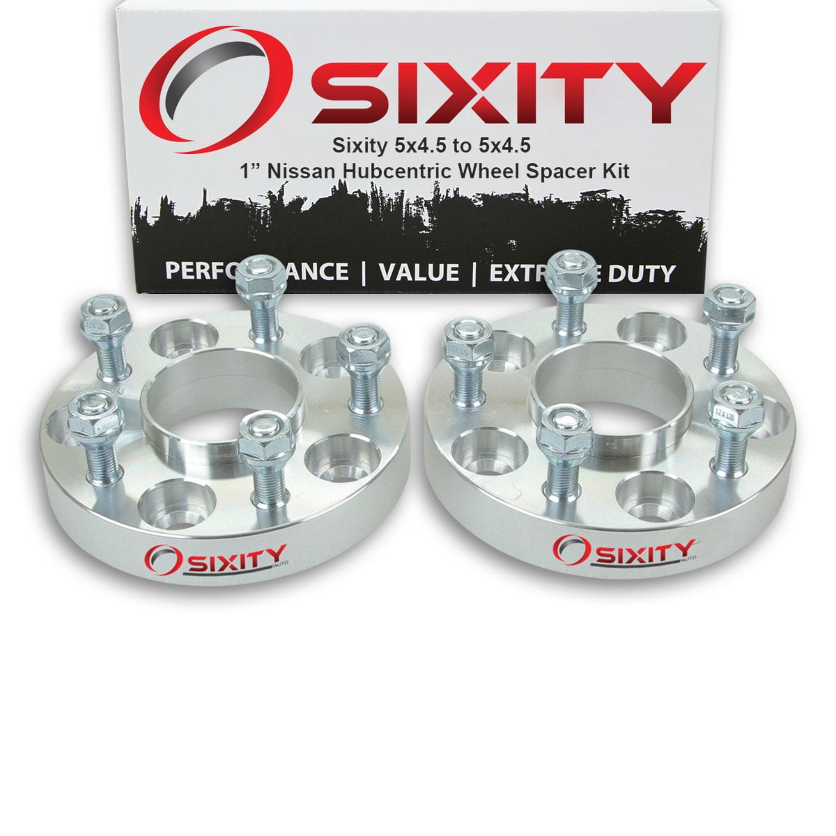 Sixity Auto 2 pc 1" 5x4.5 Wheel Spacers compatible with Nissan 350Z ...