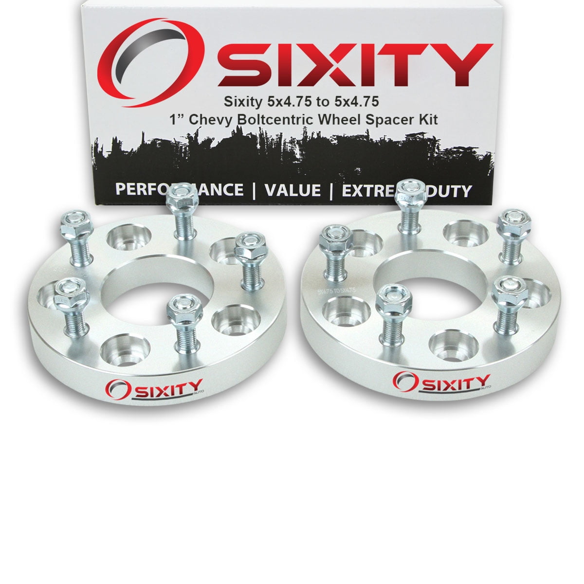 Sixity Auto 2 pc 1" 5x4.75 Wheel Spacers compatible with Chevy Camaro ...
