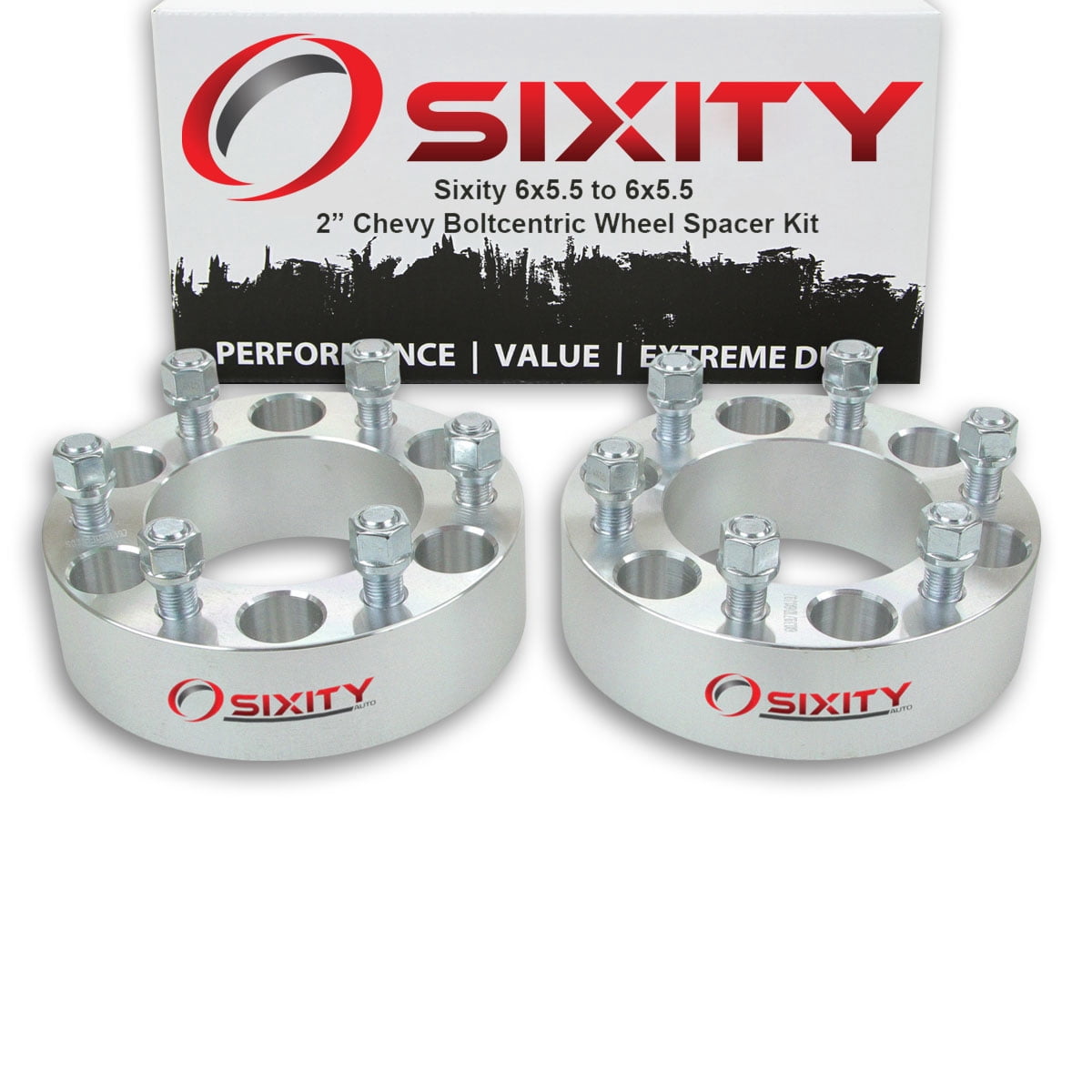 Sixity Auto 2 pc 2" 6x5.5 Wheel Spacers compatible with Chevy Astro ...