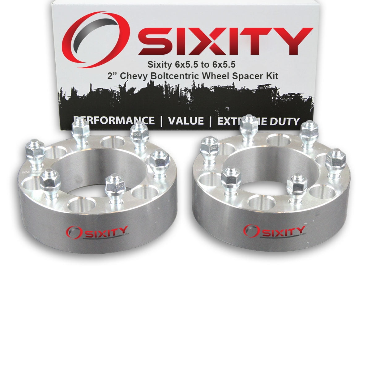 Sixity Auto 2 pc 2" 6x5.5 Wheel Spacers compatible with Chevy Colorado ...