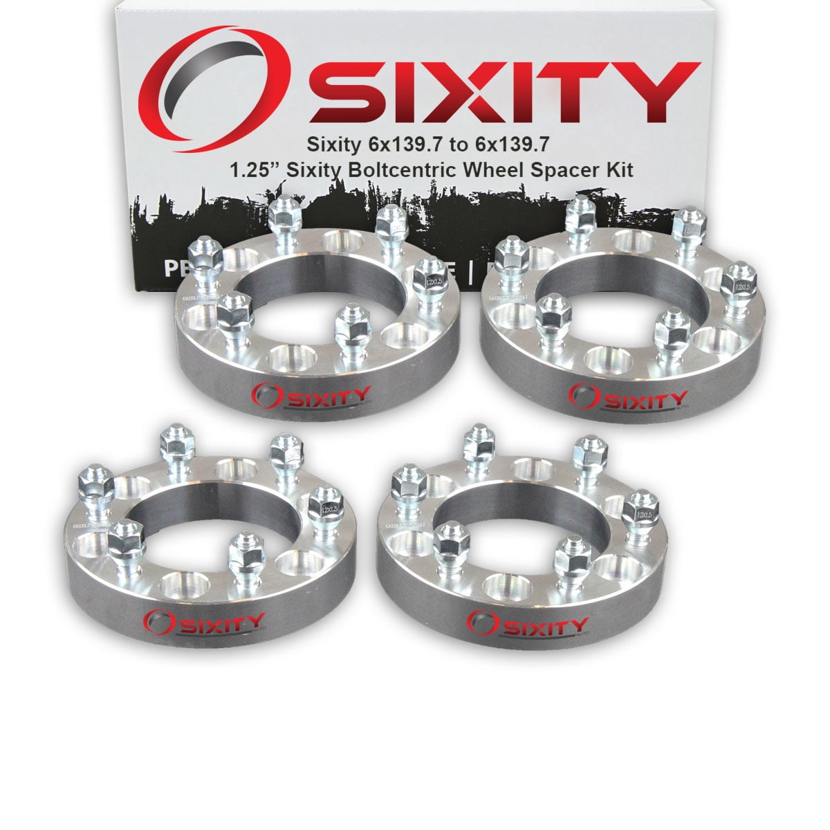 Sixity Auto 4 pc 1.25" 6x139.7 Wheel Spacers - Pickup Truck SUV M12x1 ...