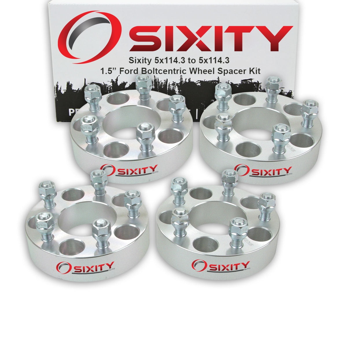 Sixity Auto 4 pc 1.5" 5x114.3 Wheel Spacers compatible with Ford Crown ...