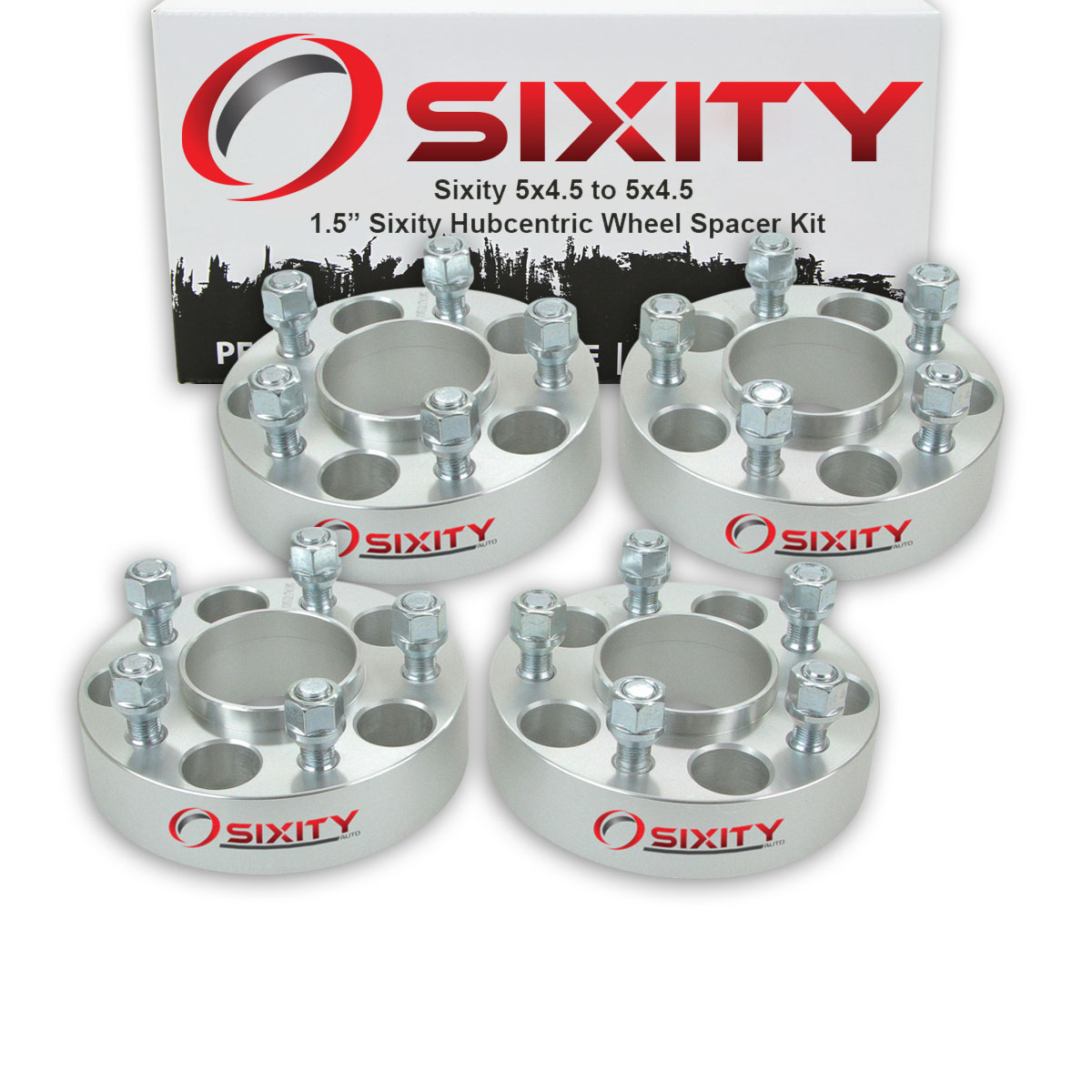 Sixity Auto 4 pc 1.5" 5x4.5 Wheel Spacers - Pickup Truck SUV 1/2-20tpi ...