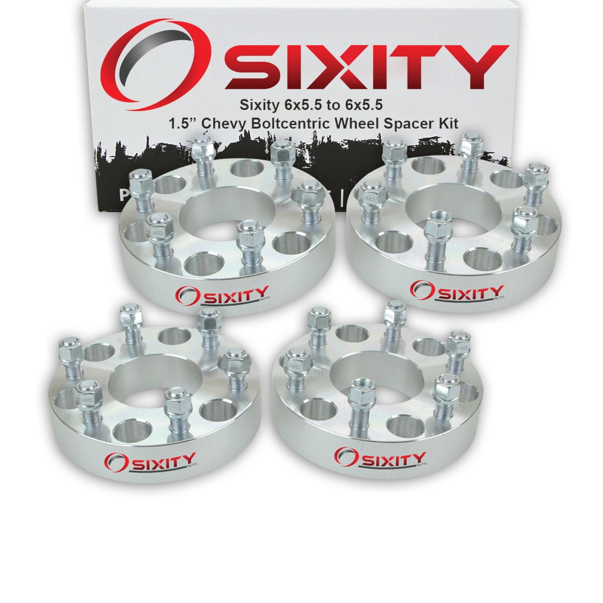 Sixity Auto 4 pc 1.5" 6x5.5 Wheel Spacers compatible with Chevy Astro ...