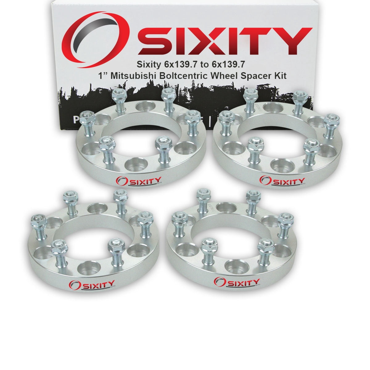 Sixity Auto 4 pc 1" 6x139.7 Wheel Spacers compatible with Mitsubishi ...