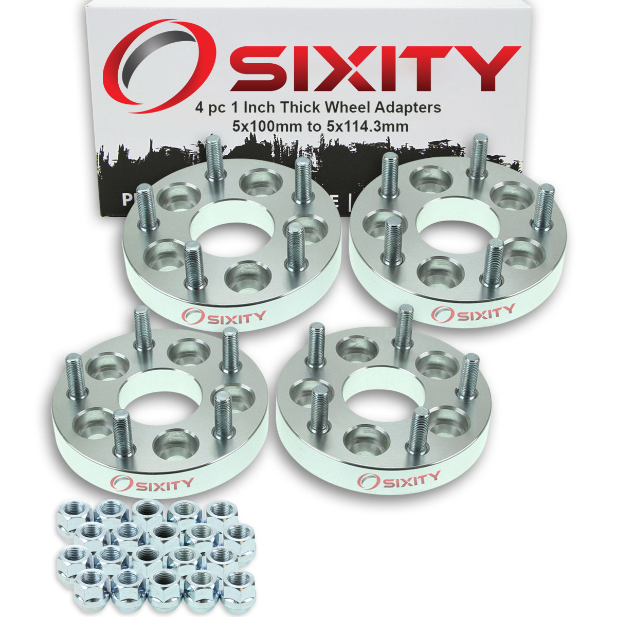 Sixity Auto 4 pc 1" Thick 5x100mm to 5x114.3mm Wheel Adapters - Pickup ...
