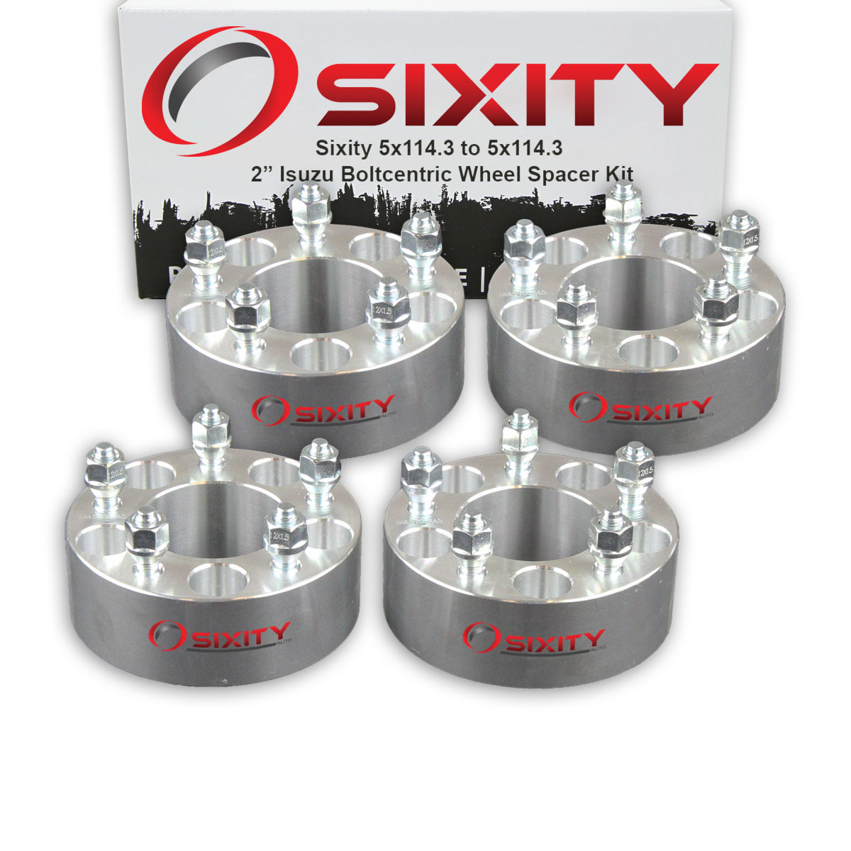 Sixity Auto 4 pc 2" 5x114.3 Wheel Spacers compatible with Isuzu Oasis ...