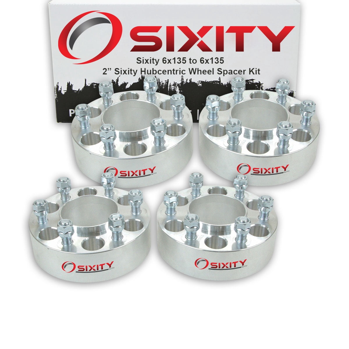 Sixity Auto 4 pc 2" 6x135 Wheel Spacers - Pickup Truck SUV M14x2.0mm 1 ...
