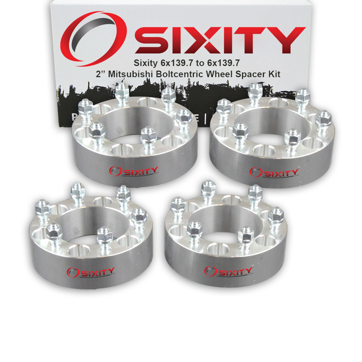 Sixity Auto 4 pc 2" 6x139.7 Wheel Spacers compatible with Mitsubishi ...