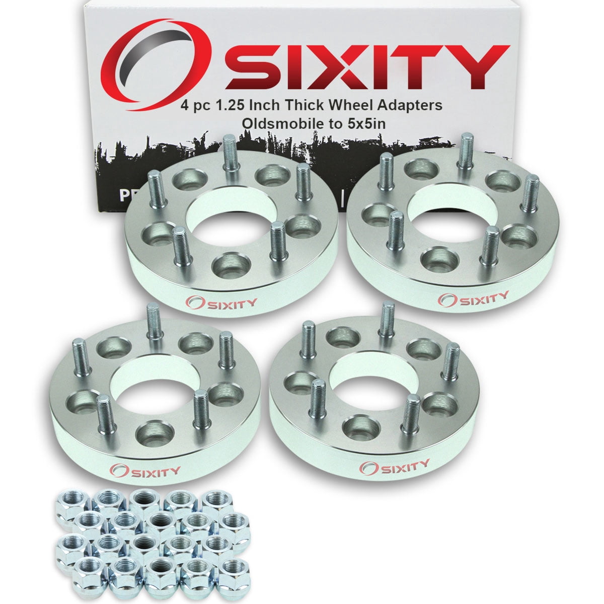 Sixity Auto 4 pc 5x4.75" to 5x5" Wheel Spacers Adapters 1.25 ...