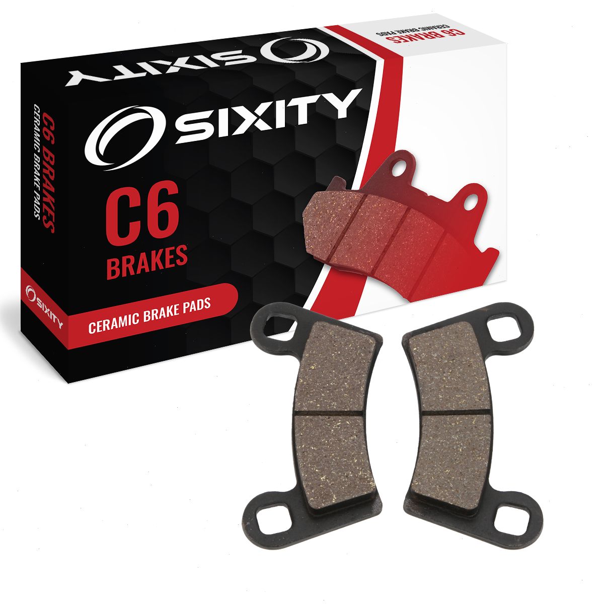 Sixity C6 Rear Ceramic Brake Pads compatible with Can-Am Spyder RS (SM5 ...