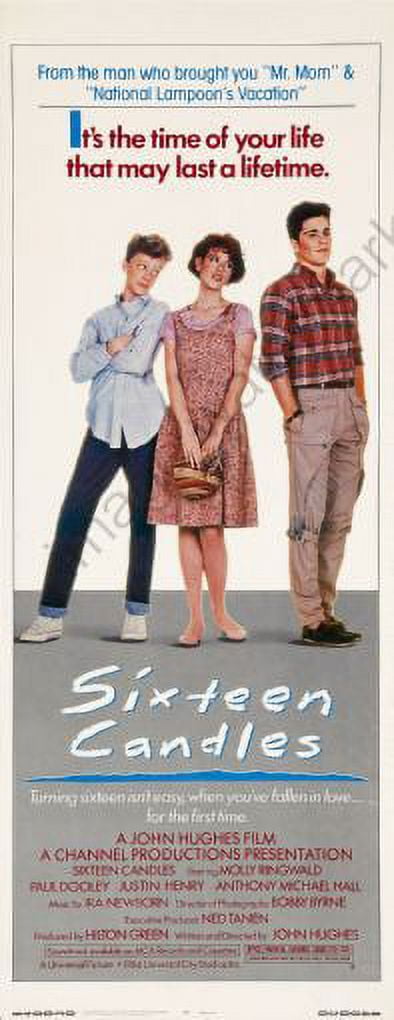 Sixteen Candles Slim Movie Poster 14X36 Unframed, Age: Adults ...