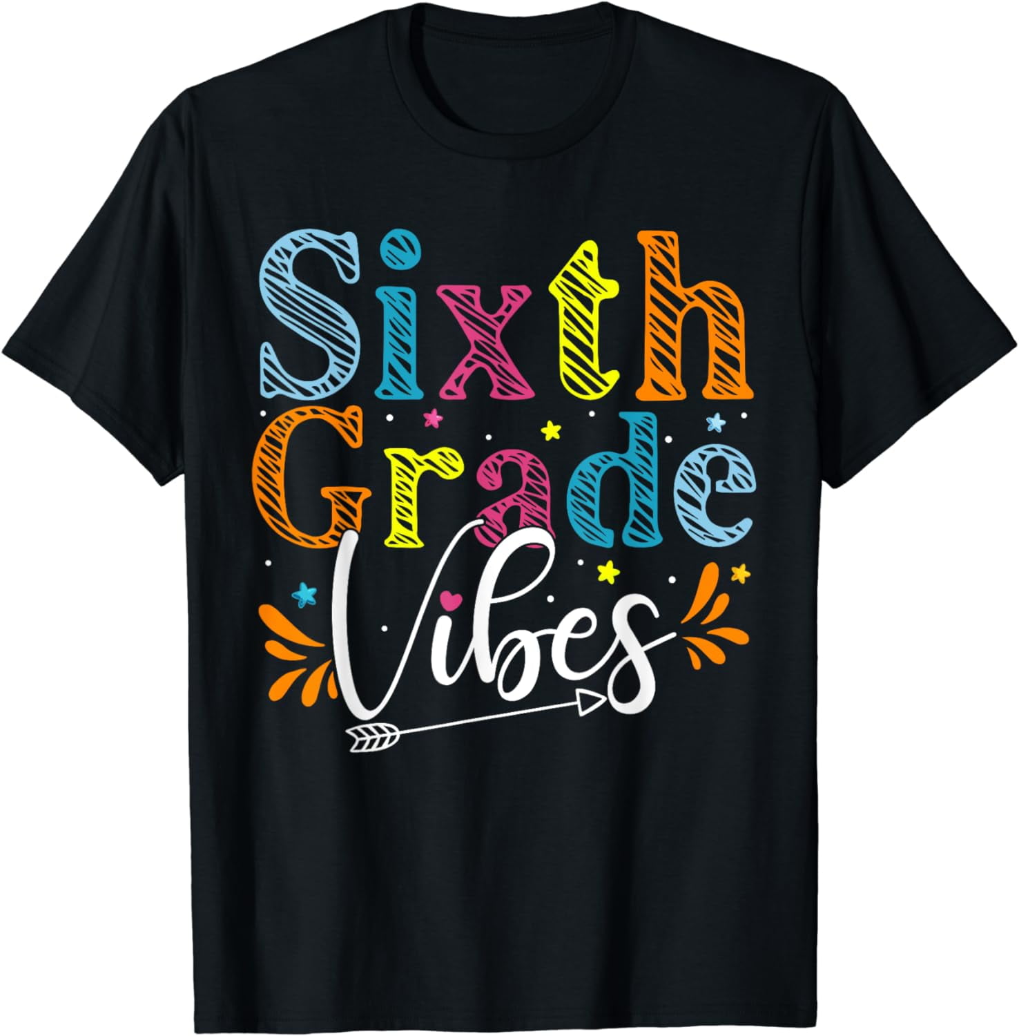 Sixth Grade Vibes Back To School Retro 6th Grade Teachers T-Shirt ...