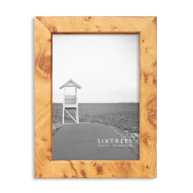 Sixtrees 5x7 Kelley Burl Wood Picture Frame for Wall & Photo Display ...