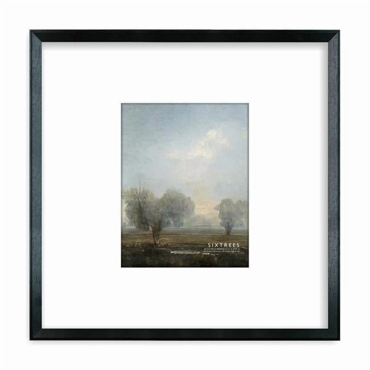 Sixtrees Fayette Black M2 24x24 in. Distressed Wood Picture Frame, Wall ...
