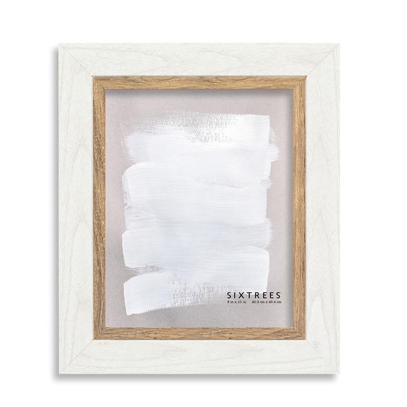 Sixtrees WD28380 8 x 10 in. S2 White & Grey Grain Wood Picture Frame ...