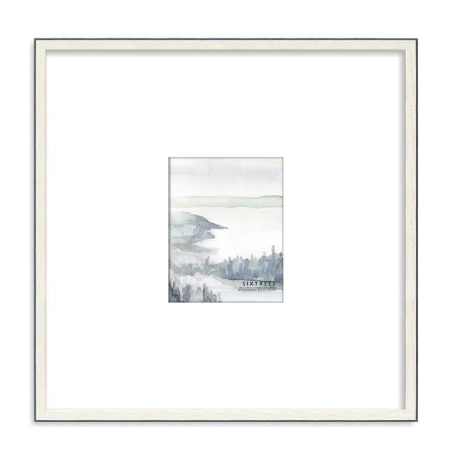 Sixtrees WD2932424-80 24 x 24 in. Shelby Blue & White M2 Wood Picture ...