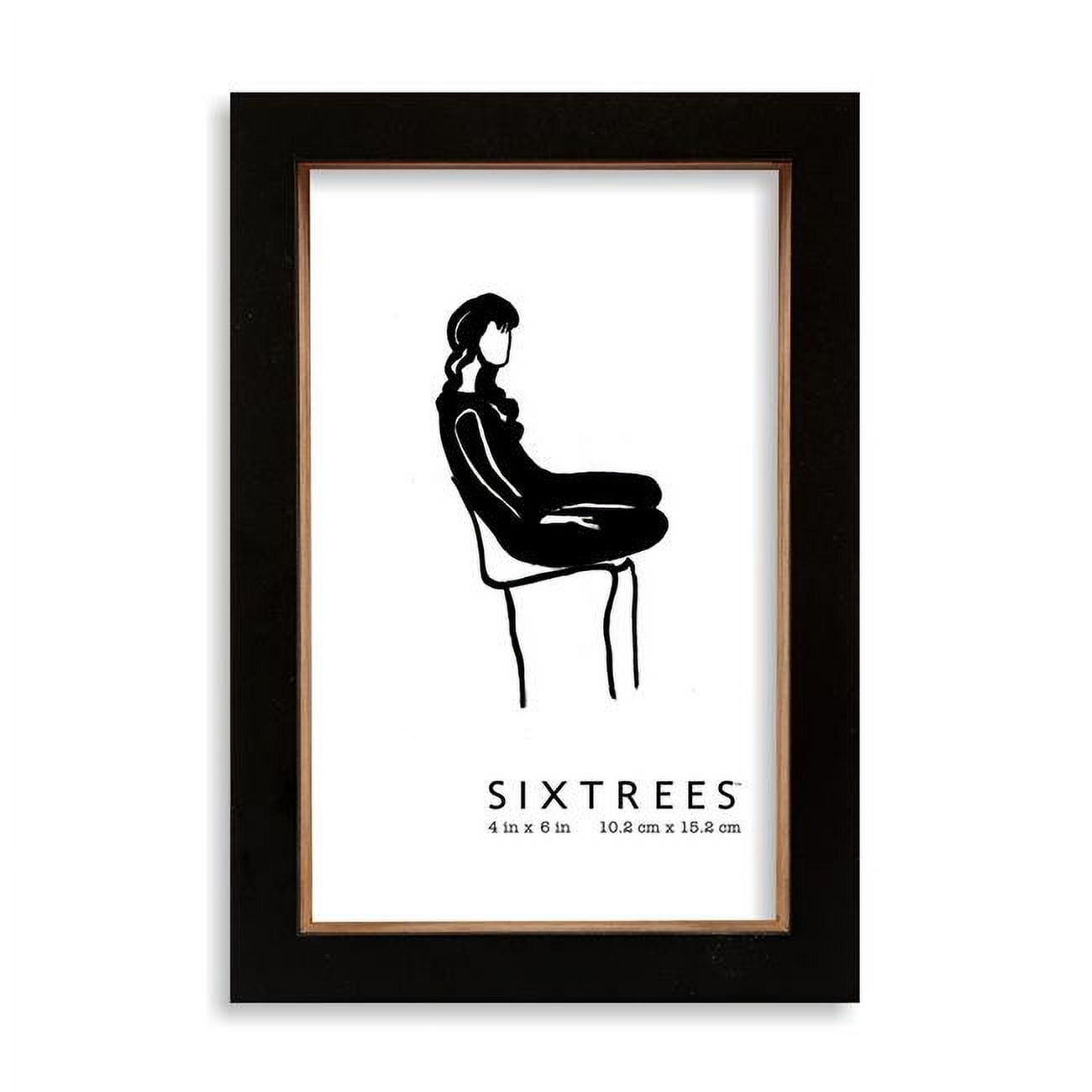 Sixtrees WD29446 4 x 6 in. Zena Tiger Stripe & Black Picture Frame ...