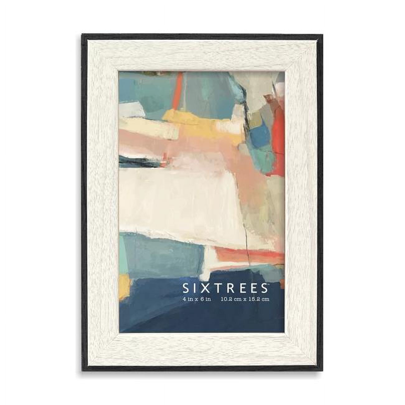 Sixtrees WD33546 4 x 6 in. Sophia Black & White Wood Picture Frame ...