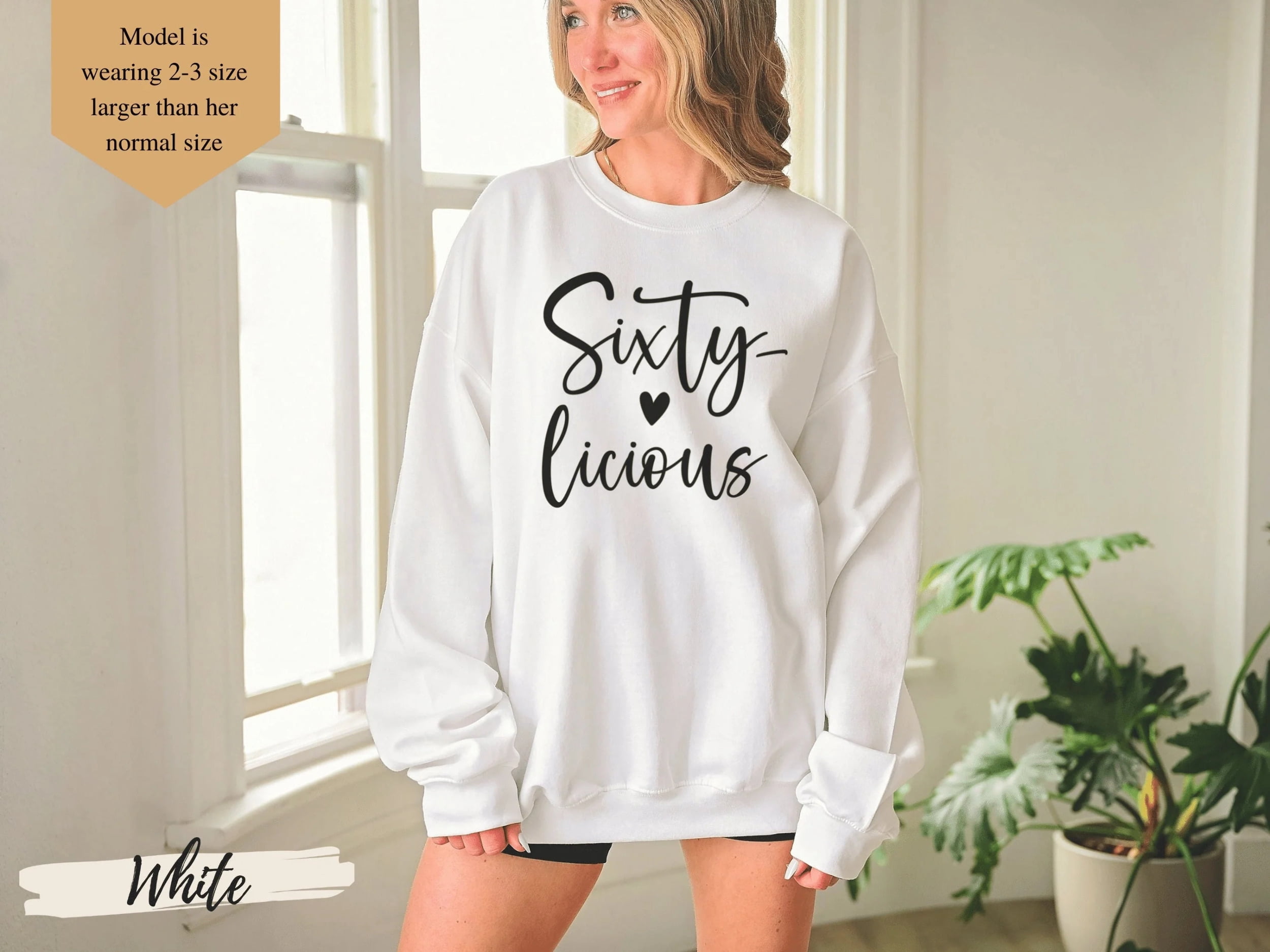 Sixty licious Sweatshirt, 60th Birthday Gifts for Women, 60th Birthday ...