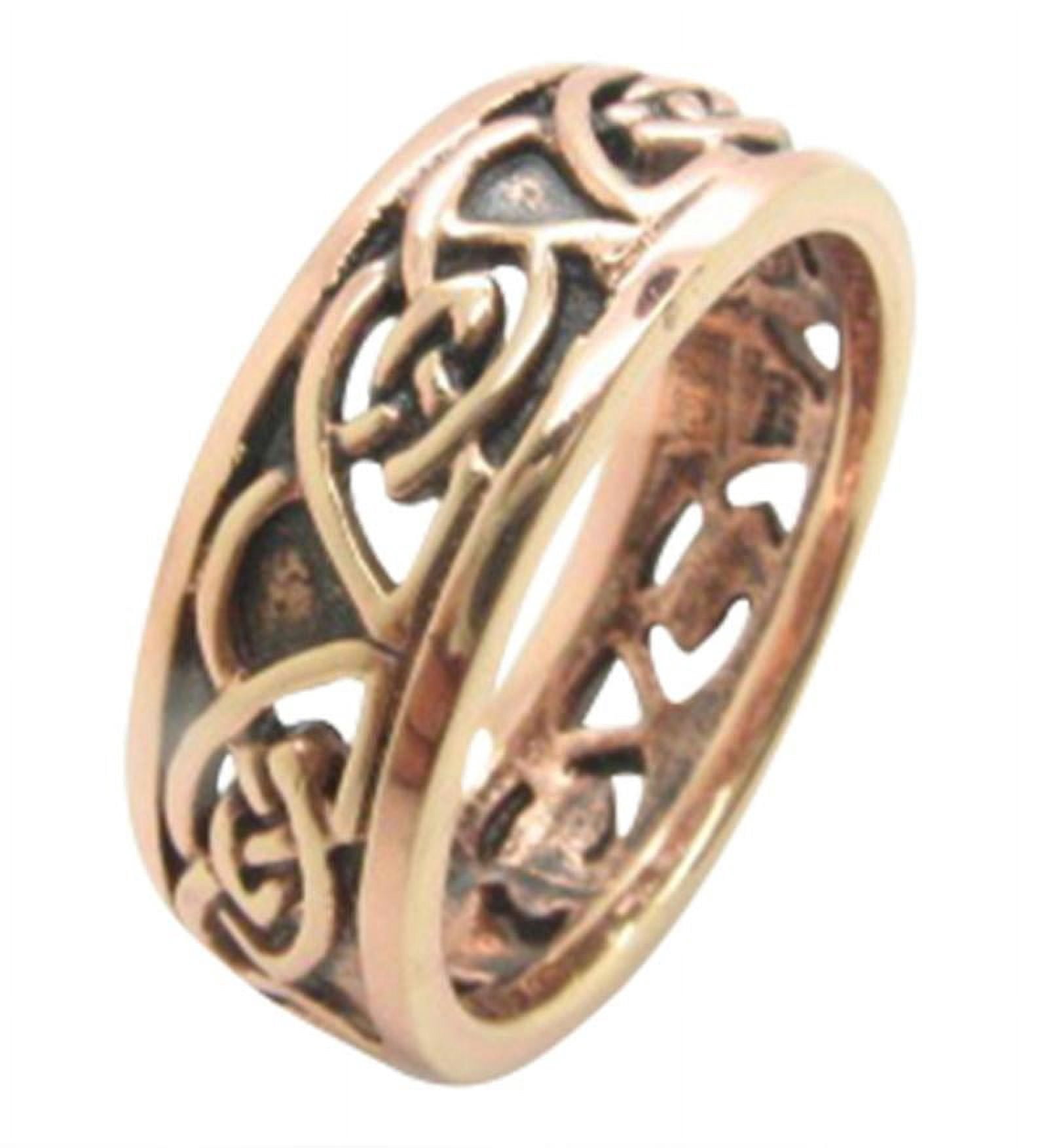 Size 11 Solid copper Celtic Knot band ring CTR3411 - 1/4 of an inch ...
