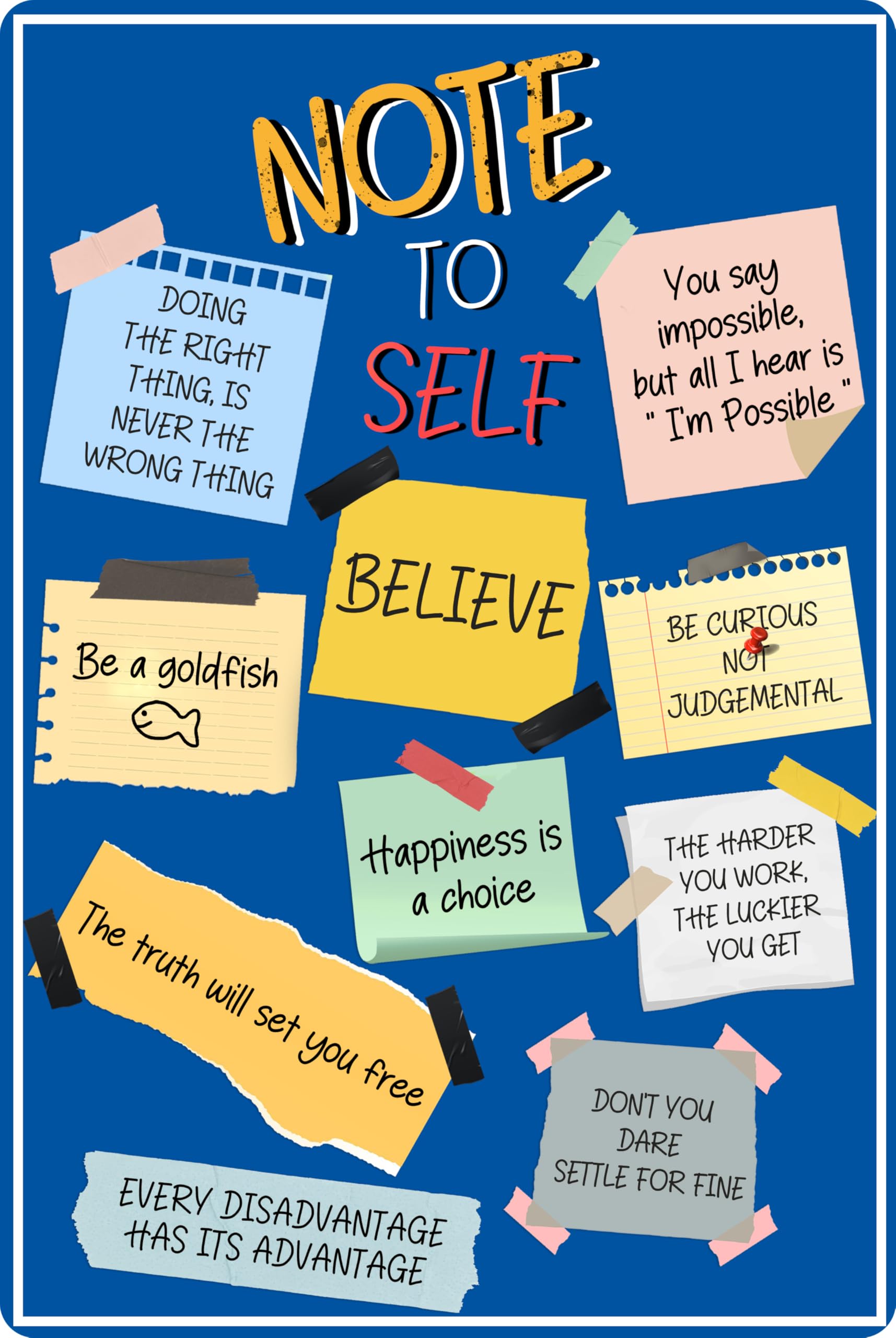 Size: 12*8 Inches Believe Sign, Note to Self Sign, With Some ...