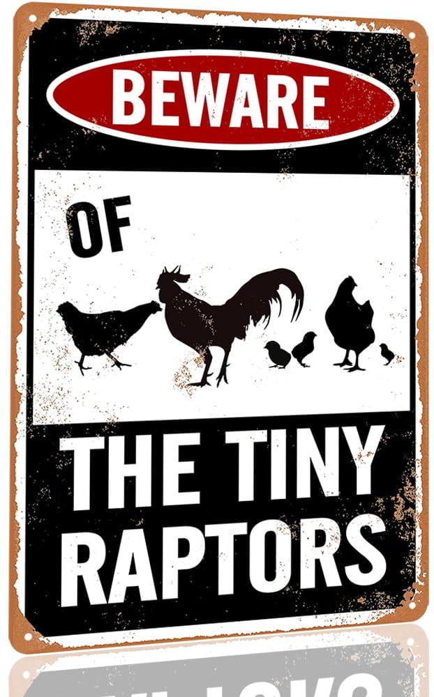 Size: 12*8 Inches Beware Of Chicken Sign Chicken Signs For Coop Funny ...