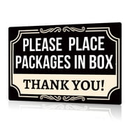 Package Delivery Sign, Please Place Packages in The Box On Porch ...