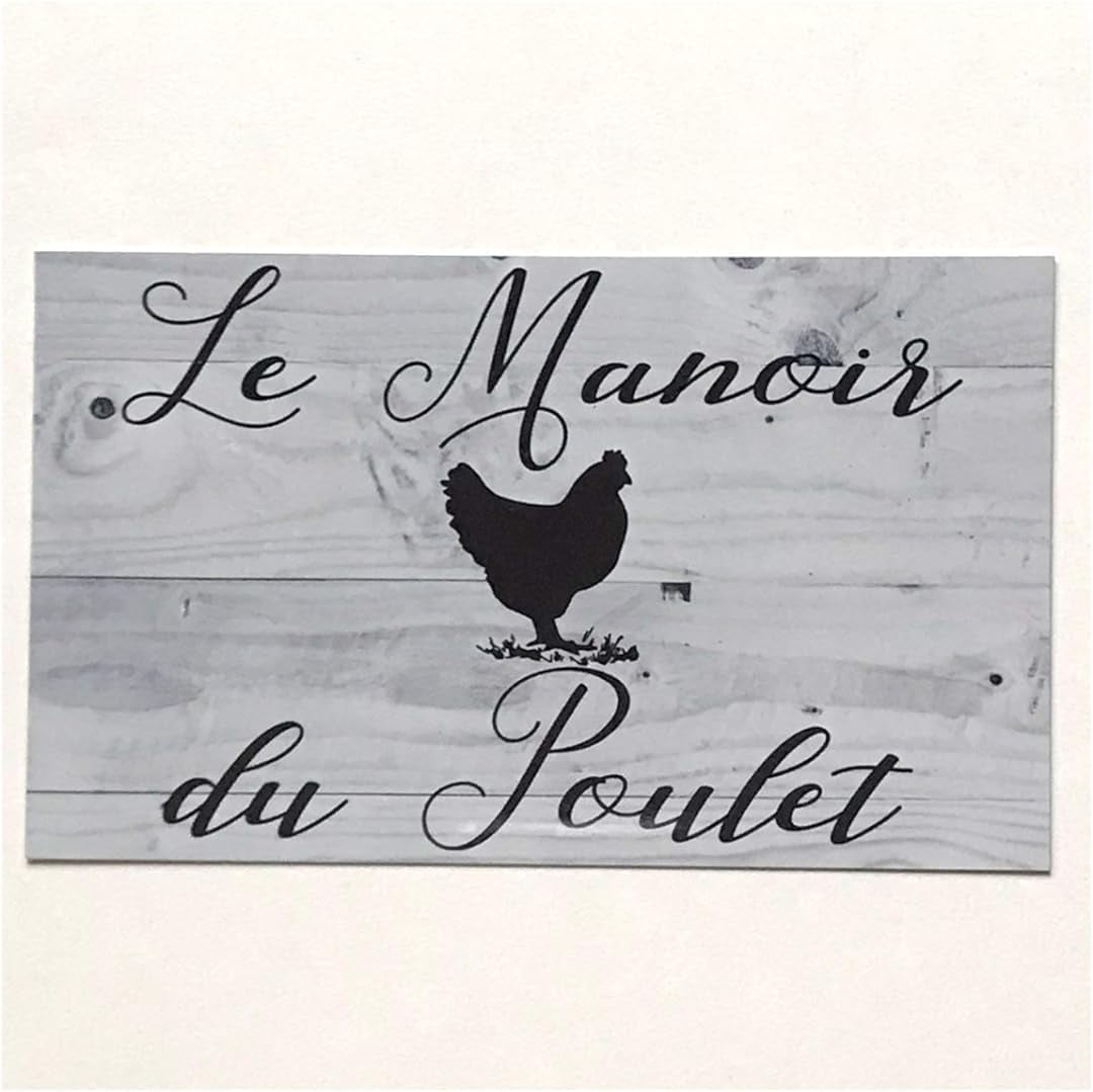 Size: 12*8 Inches Le Manoir Due Poulet French Chicken Rooster Hen Coop ...