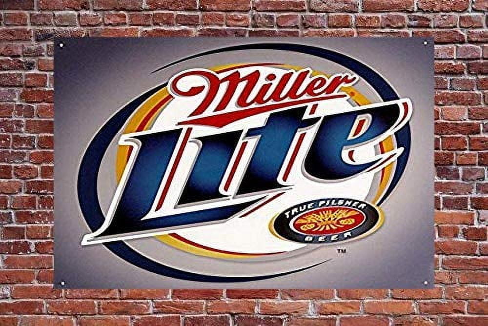 Size: 12*8 Inches Miller Lite Beer Metal Sign Wall Decor Tin Poster ...